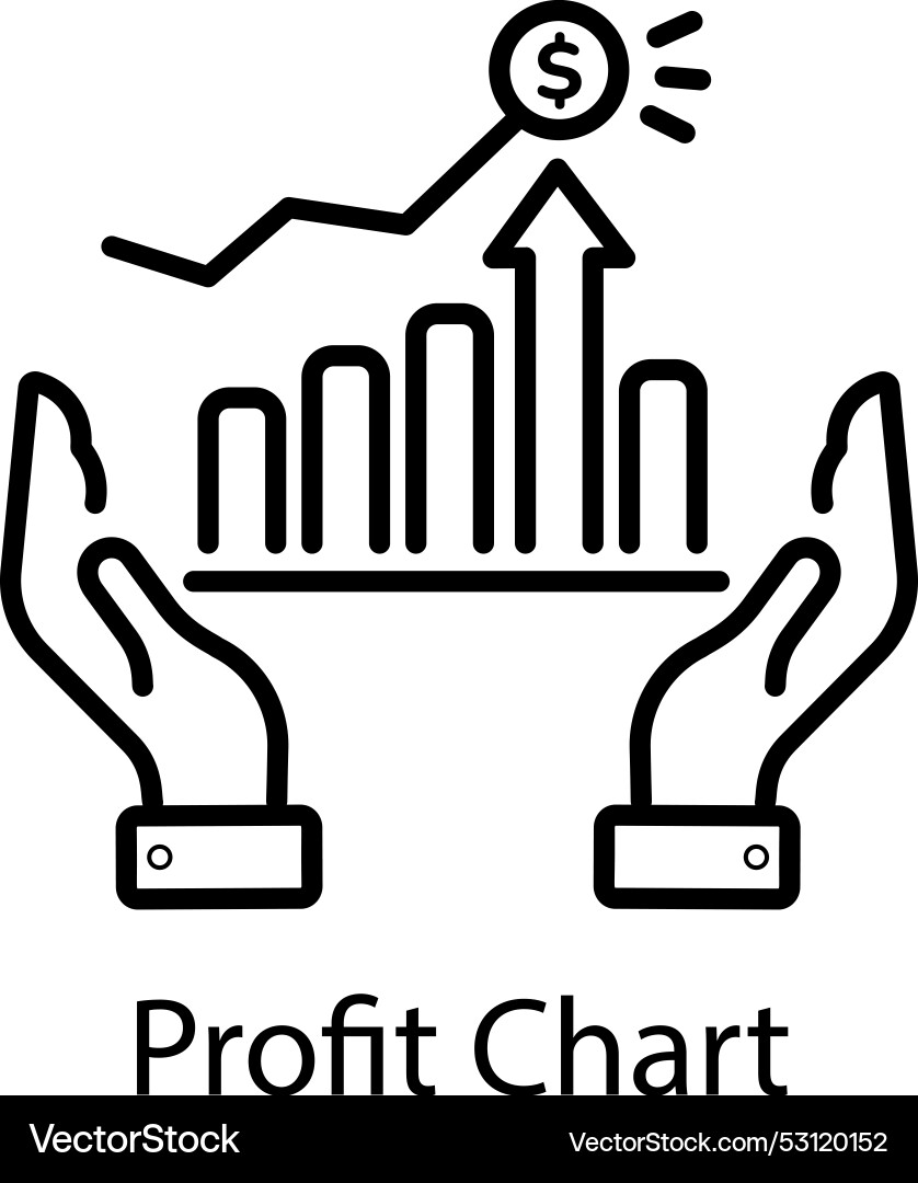 Profit chart Royalty Free Vector Image - VectorStock