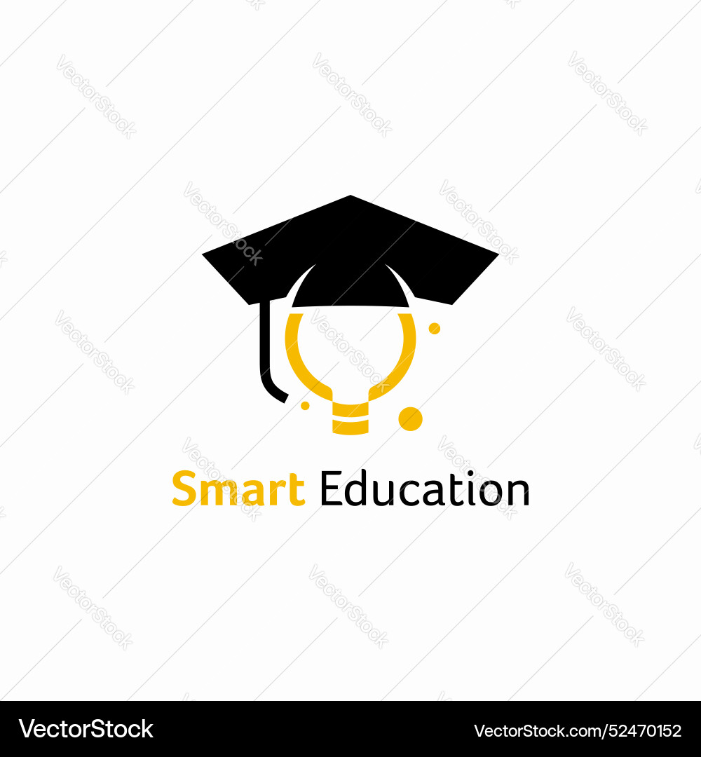 Smart education logo design concept education Vector Image