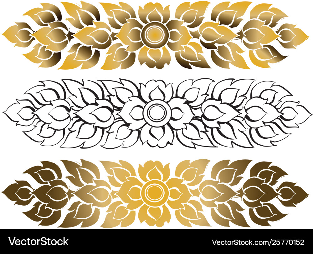 Thai traditional pattern decorative Royalty Free Vector