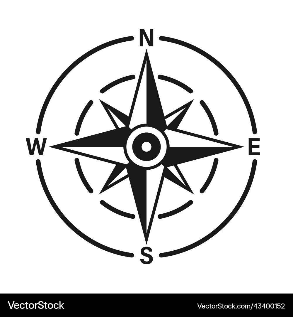 Vintage marine wind rose nautical chart Royalty Free Vector