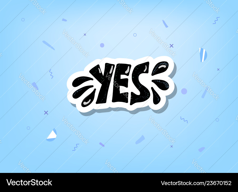 Yes and no hand lettering Royalty Free Vector Image