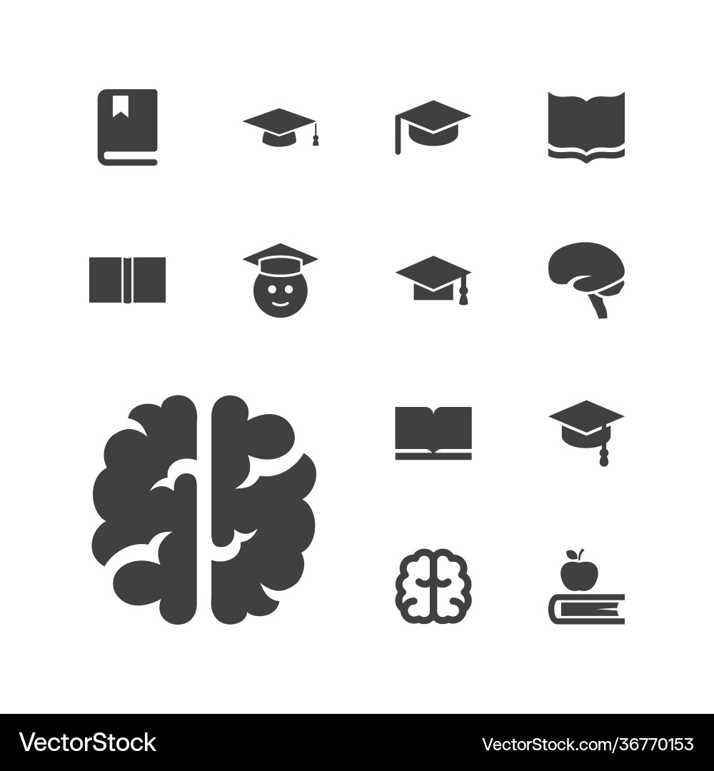 13 knowledge icons Royalty Free Vector Image - VectorStock
