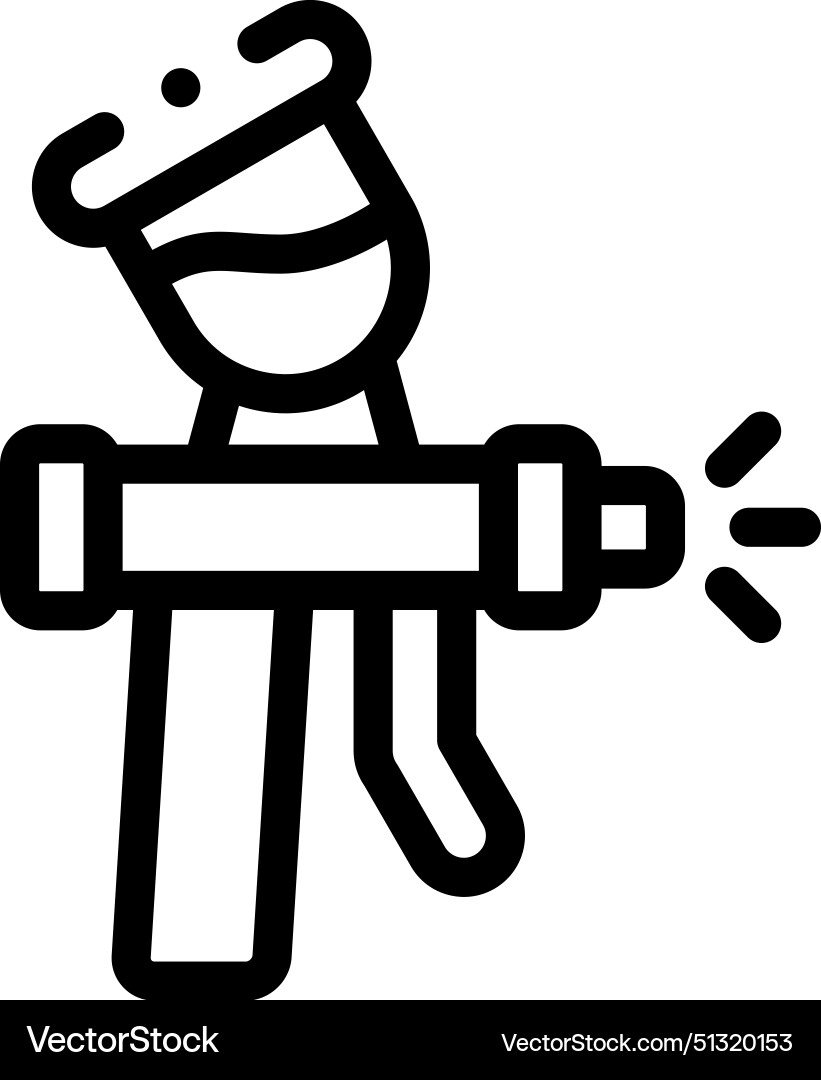 Airbrush icon thin linear style design isolated Vector Image