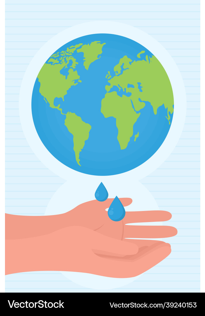 Earth planet and handwashing Royalty Free Vector Image