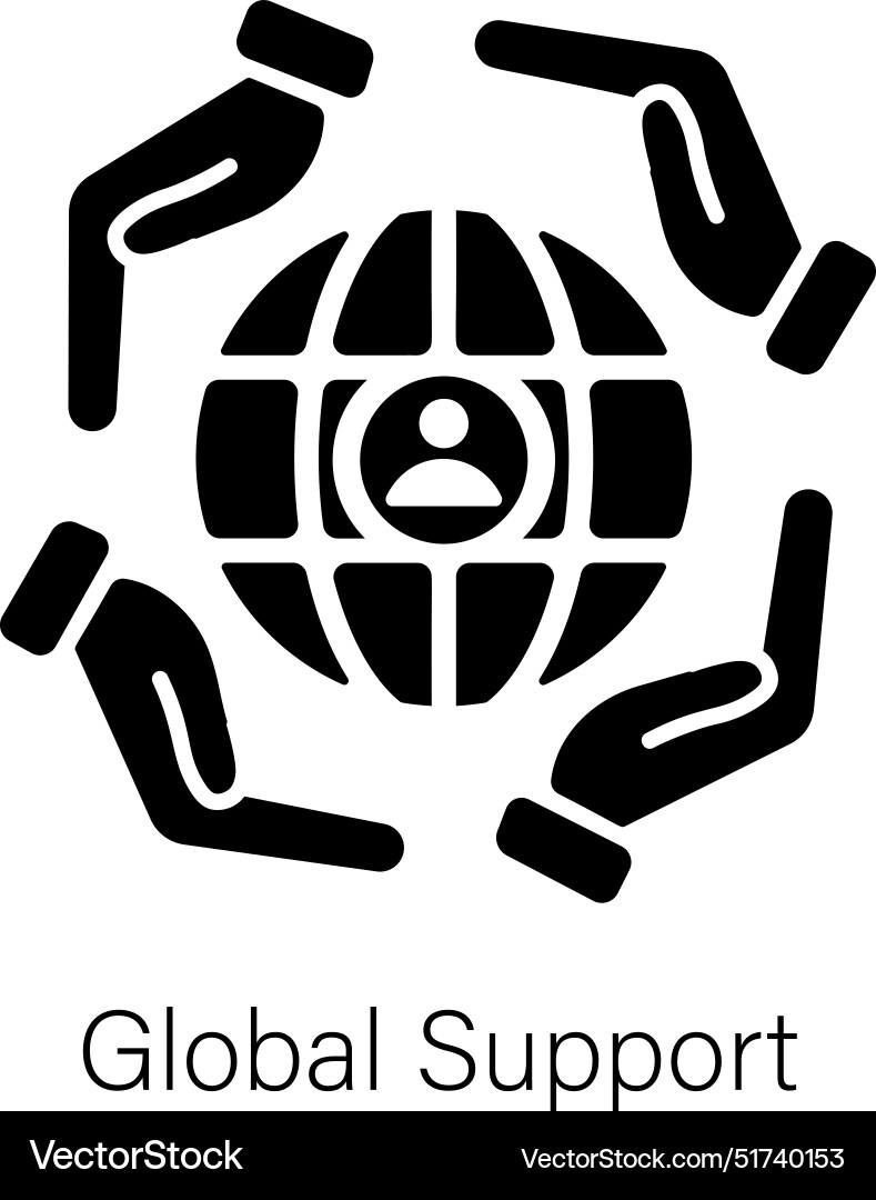 Global support Royalty Free Vector Image - VectorStock