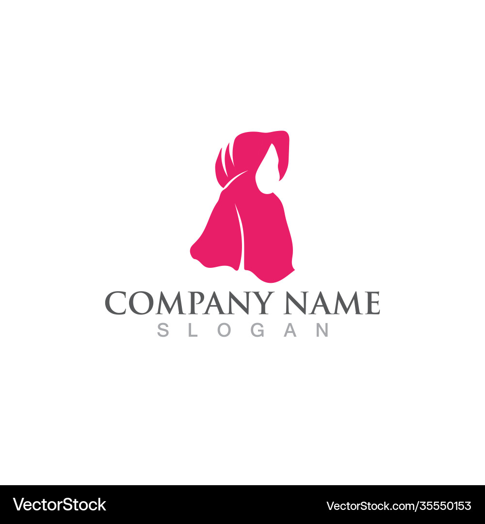 Hijab logo and symbol template Royalty Free Vector Image