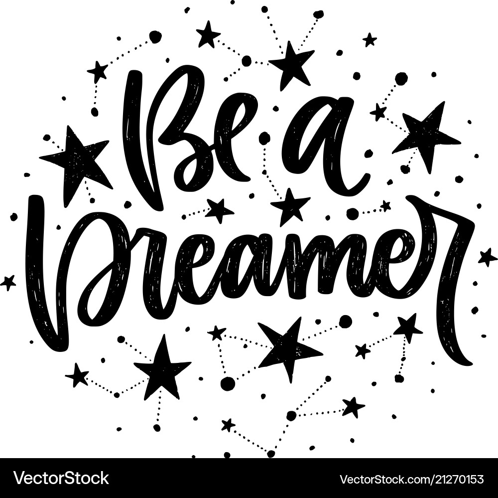 Lettering with stars Royalty Free Vector Image