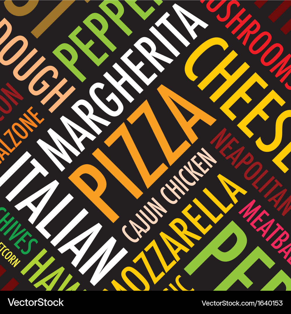Pizza background Royalty Free Vector Image - VectorStock