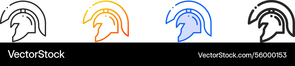 Romans iconthin linear gradient blue stroke Vector Image