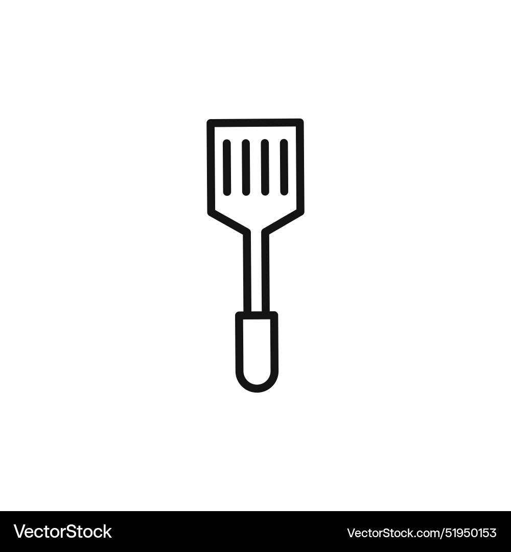 Spatula logo sign outline Royalty Free Vector Image