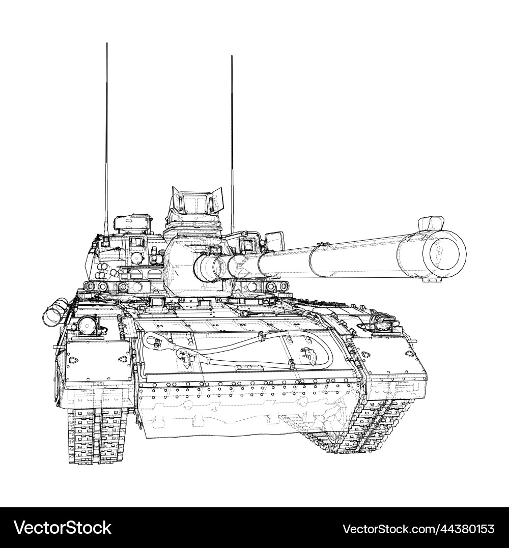 Tank rendering of 3d Royalty Free Vector Image