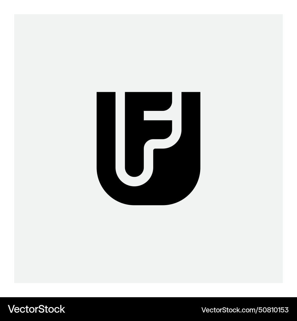 U and f - initials or logo uf design element Vector Image