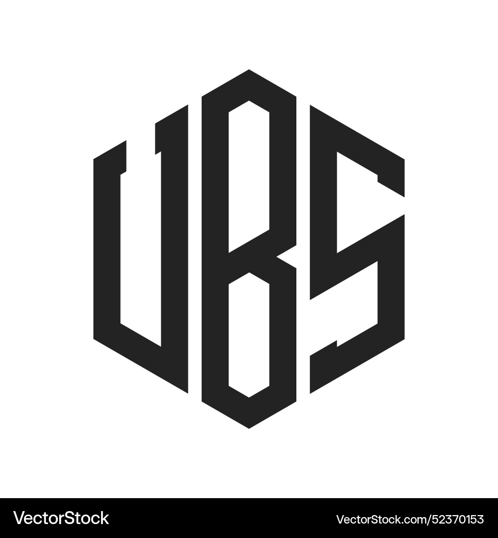 Ubs logo design initial letter monogram Royalty Free Vector