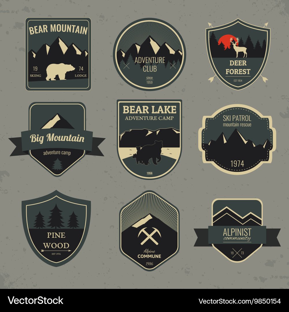 Adventure & Expedition Badges Royalty Free Vector Image