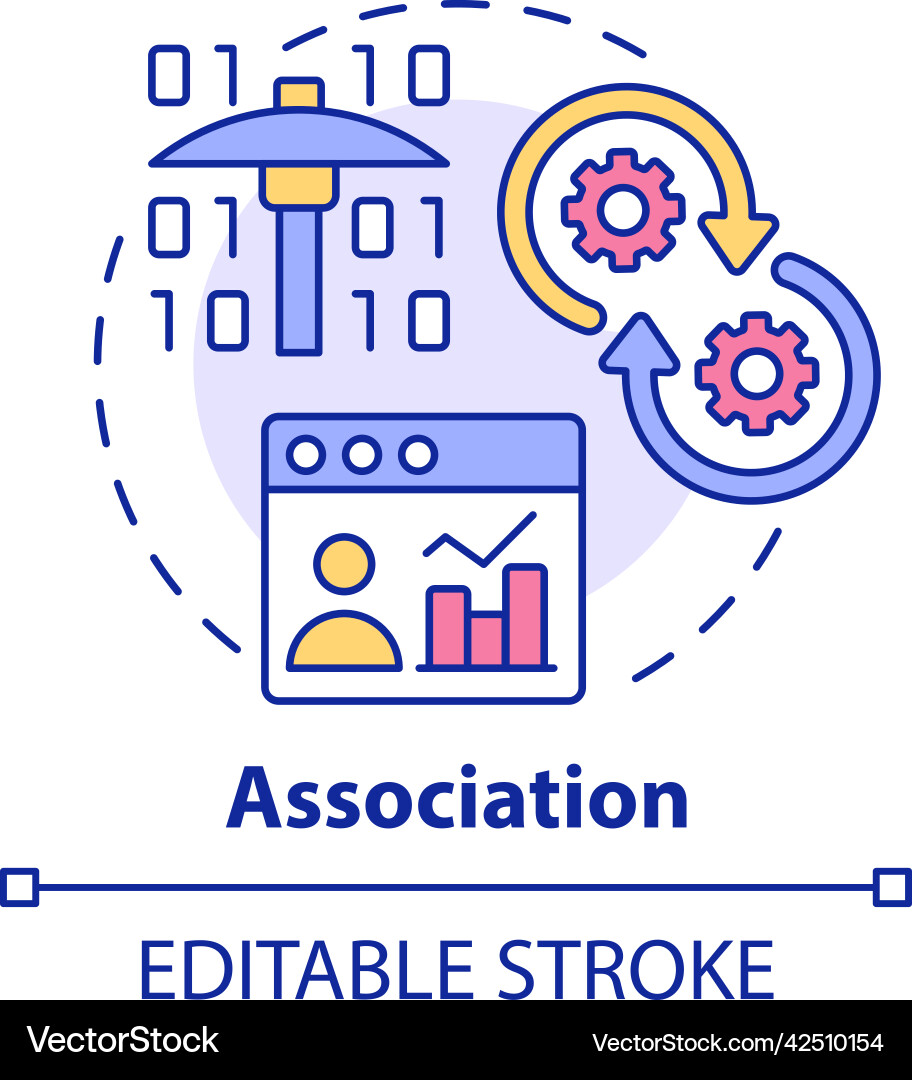 Association concept icon Royalty Free Vector Image