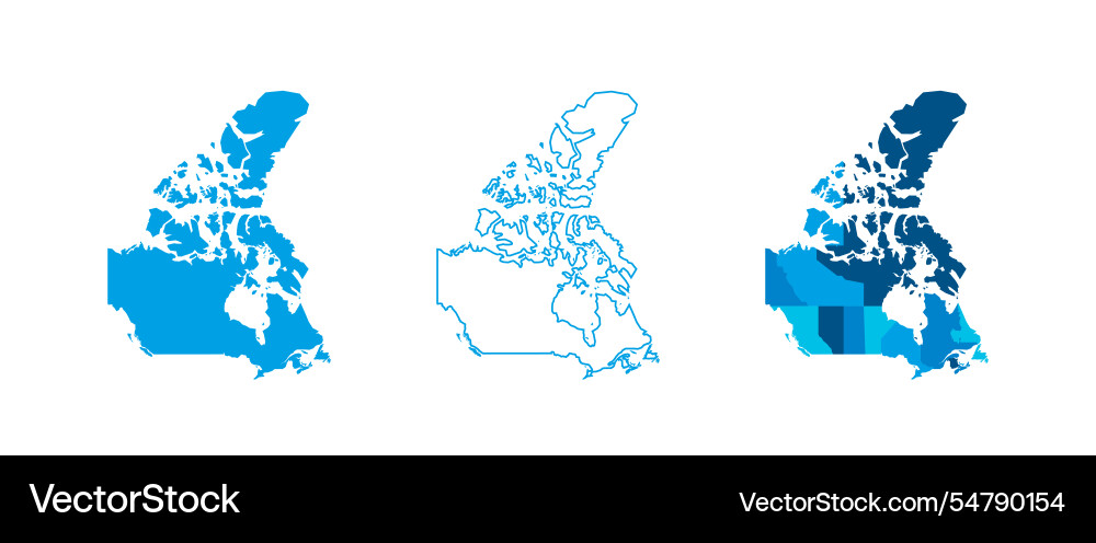 Canada political map of administrative divisions Vector Image