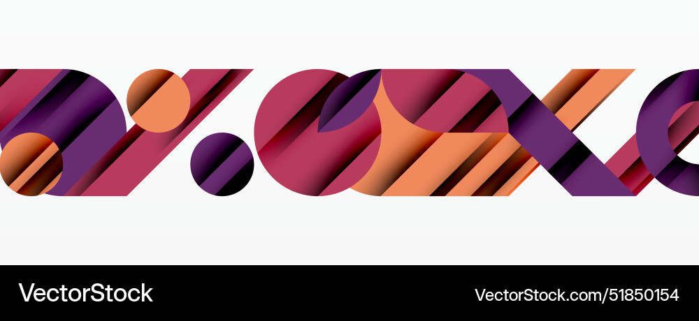 Circle and line geometric background round shapes Vector Image