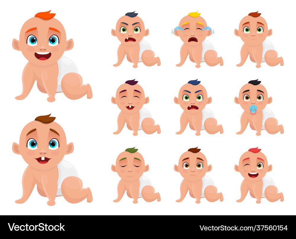 Cute baby design isolated on white background Vector Image
