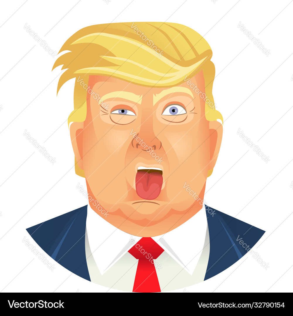 Donald trump emoticons Royalty Free Vector Image