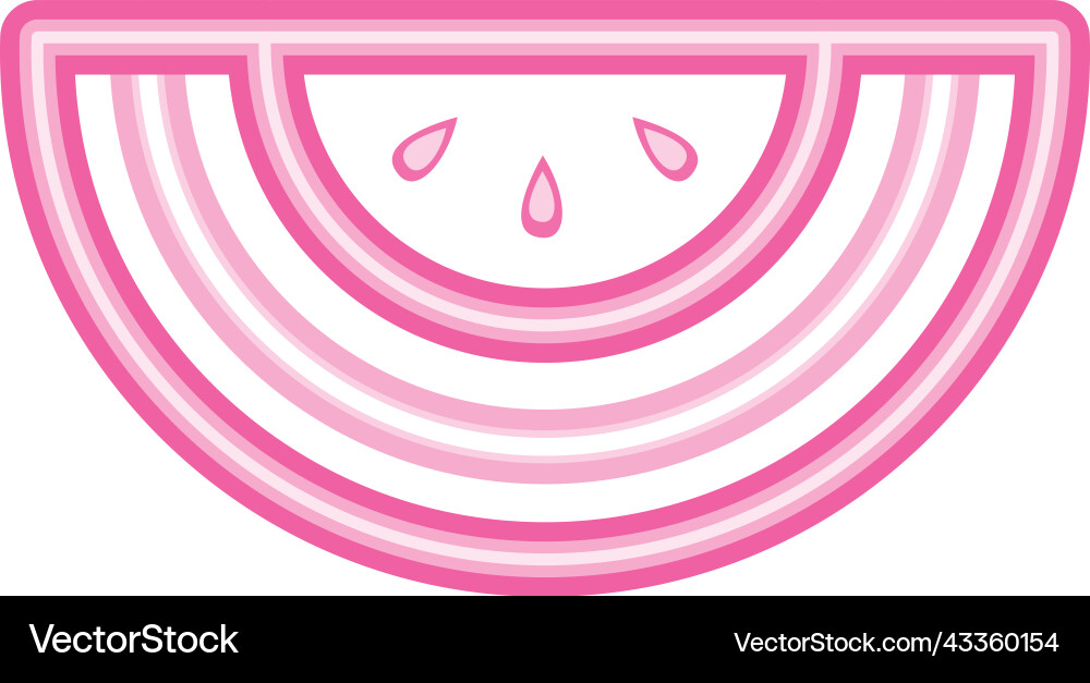 Flat neon watermelon Royalty Free Vector Image