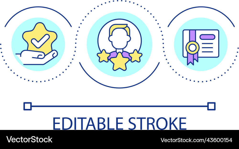 Incentives for best employees loop concept icon Vector Image