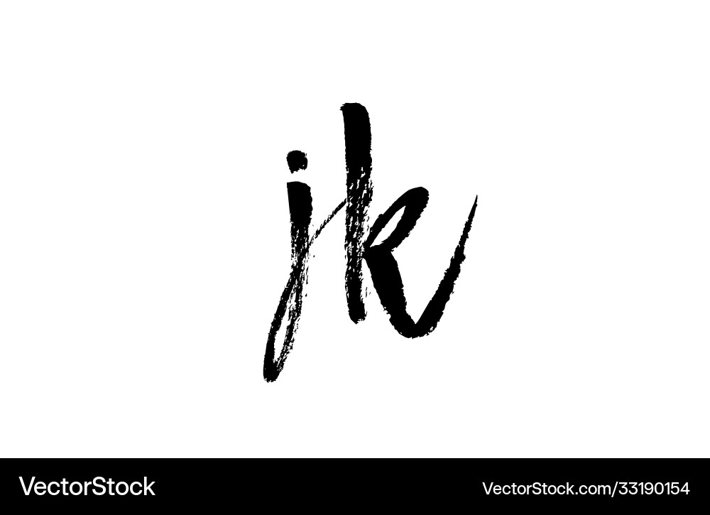 Jk j k alphabet letter logo icon combination Vector Image