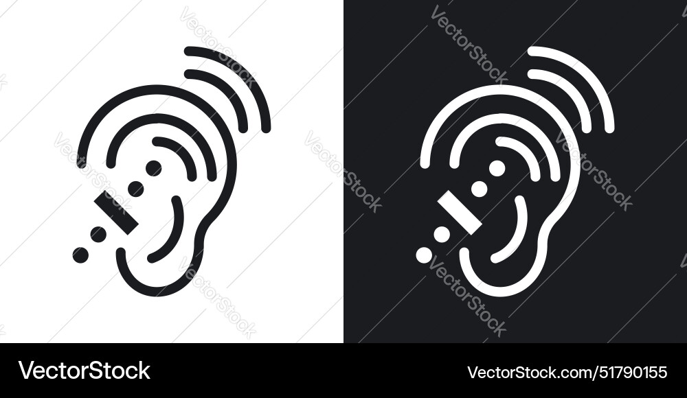 Assistive listening systems icon Royalty Free Vector Image
