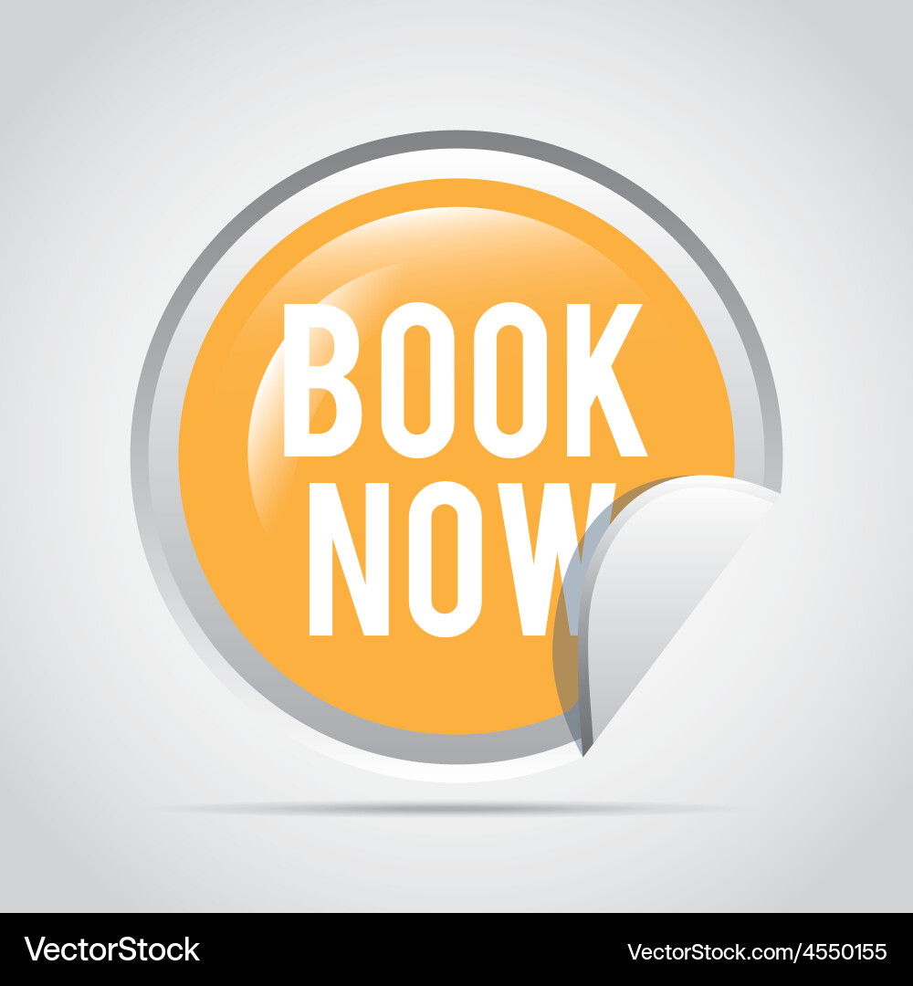 Book now button Royalty Free Vector Image - VectorStock
