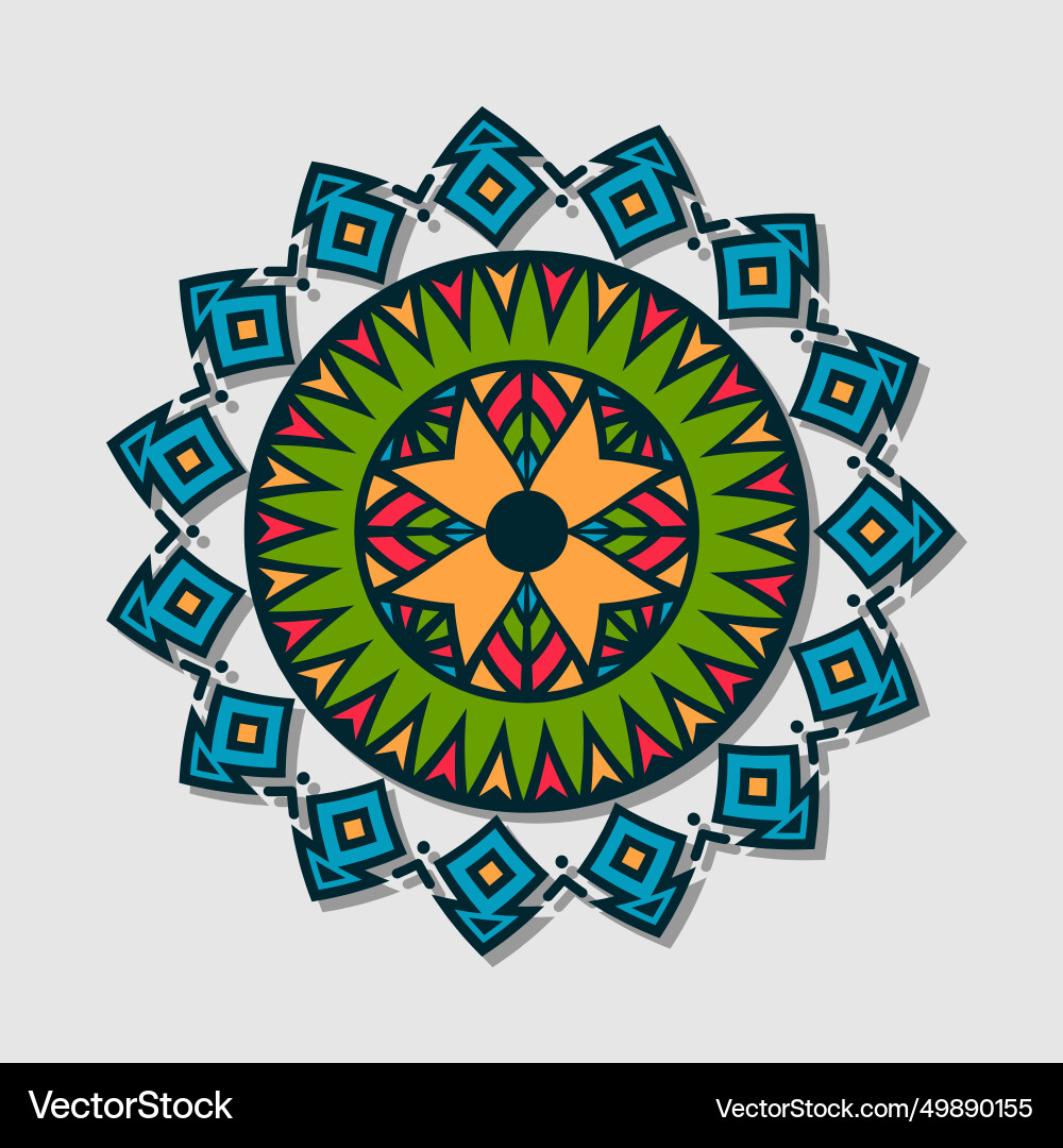 Colorful mandala Royalty Free Vector Image - VectorStock