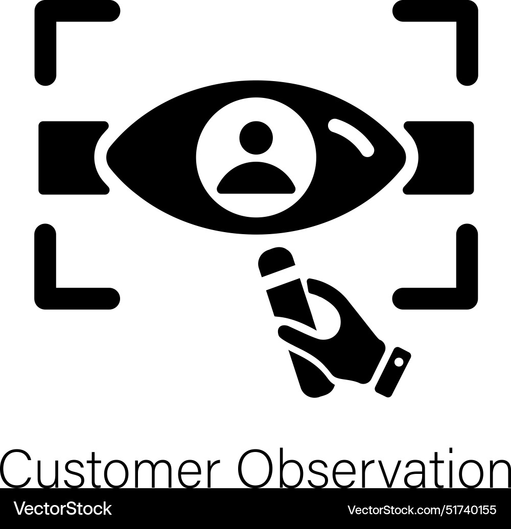 Customer observation Royalty Free Vector Image