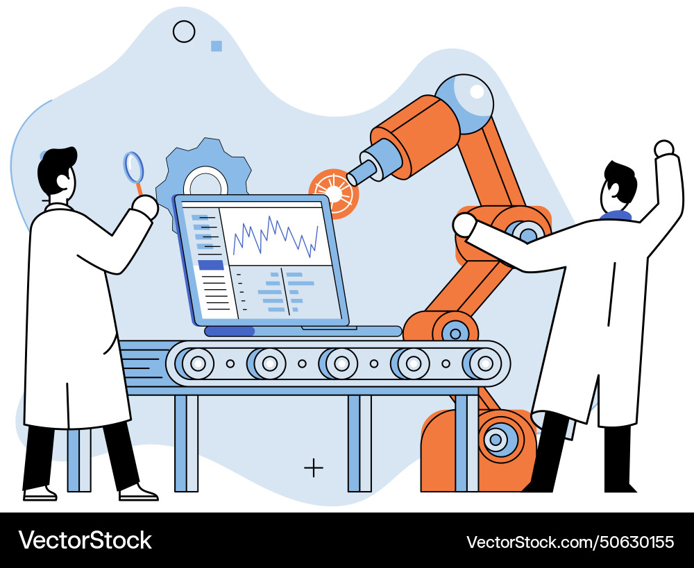Data analysis market and analytics Royalty Free Vector Image