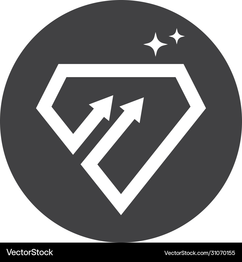 Diamond arrow logo icon design Royalty Free Vector Image