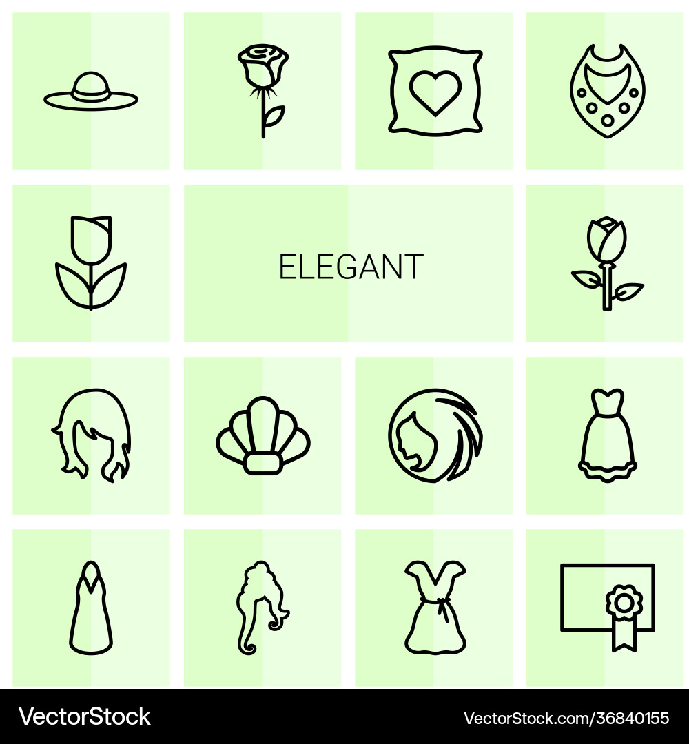 Elegant icons Royalty Free Vector Image - VectorStock