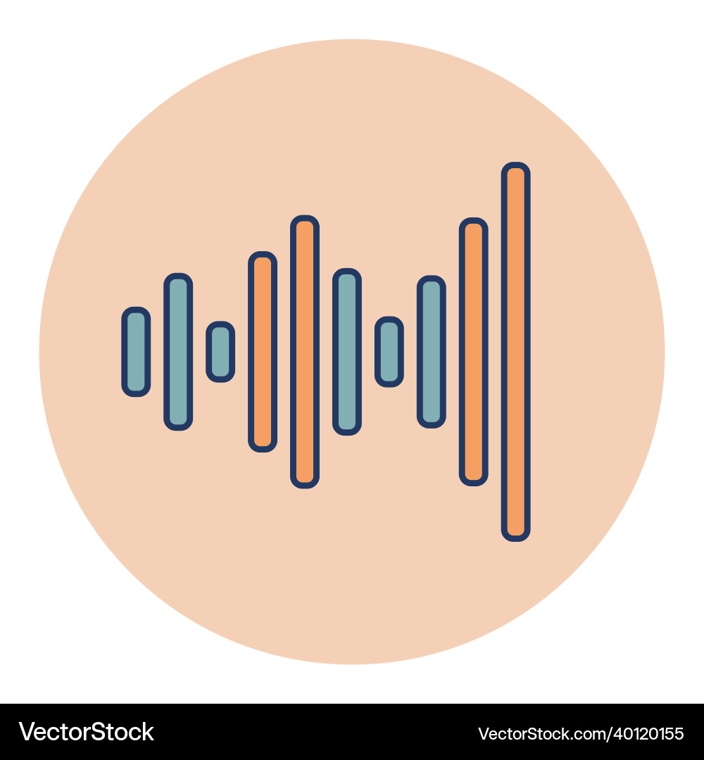 Equalizer frequency icon audio signal Royalty Free Vector