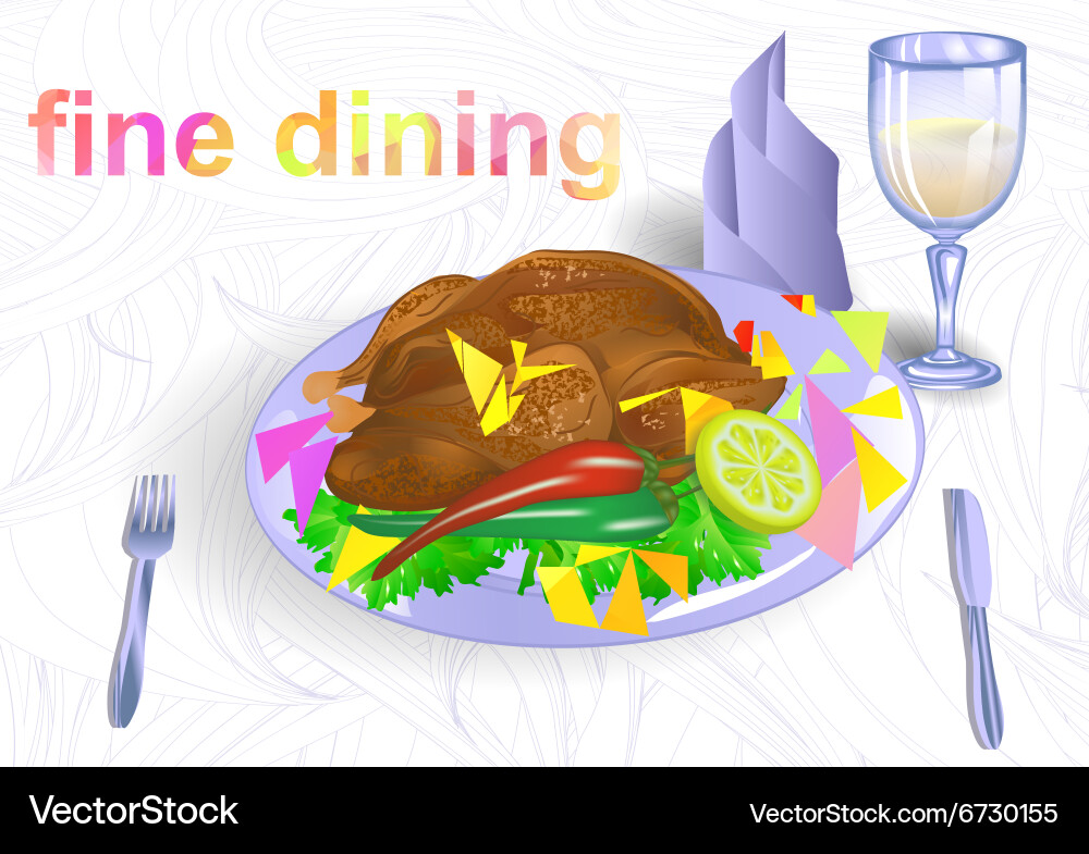 Fine dining Royalty Free Vector Image - VectorStock