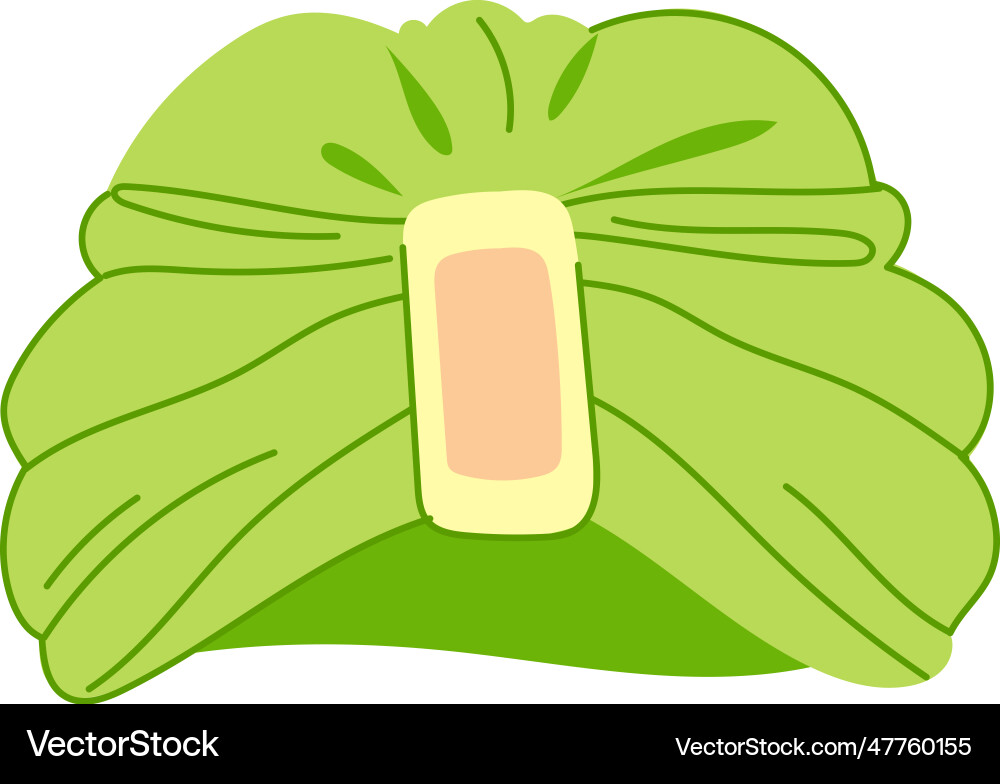 Head turban indian cartoon Royalty Free Vector Image