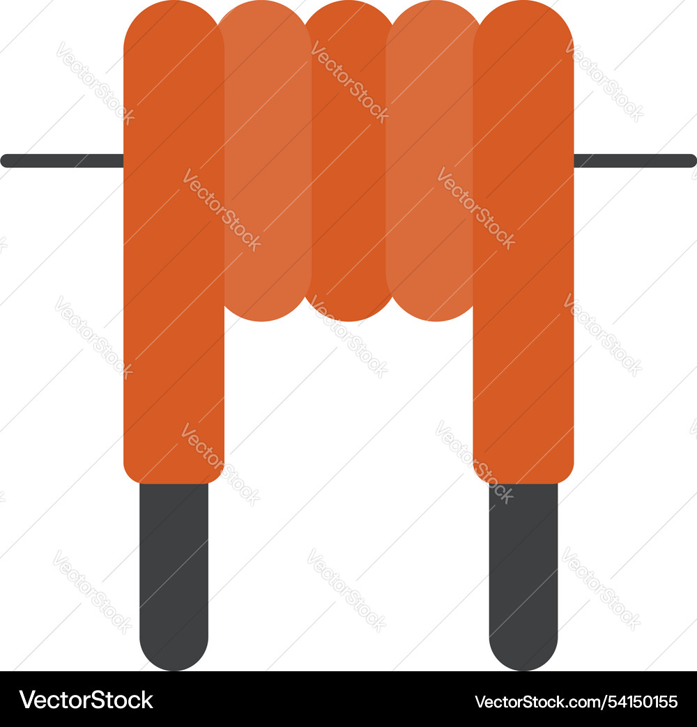 Inductor flat icon design Royalty Free Vector Image