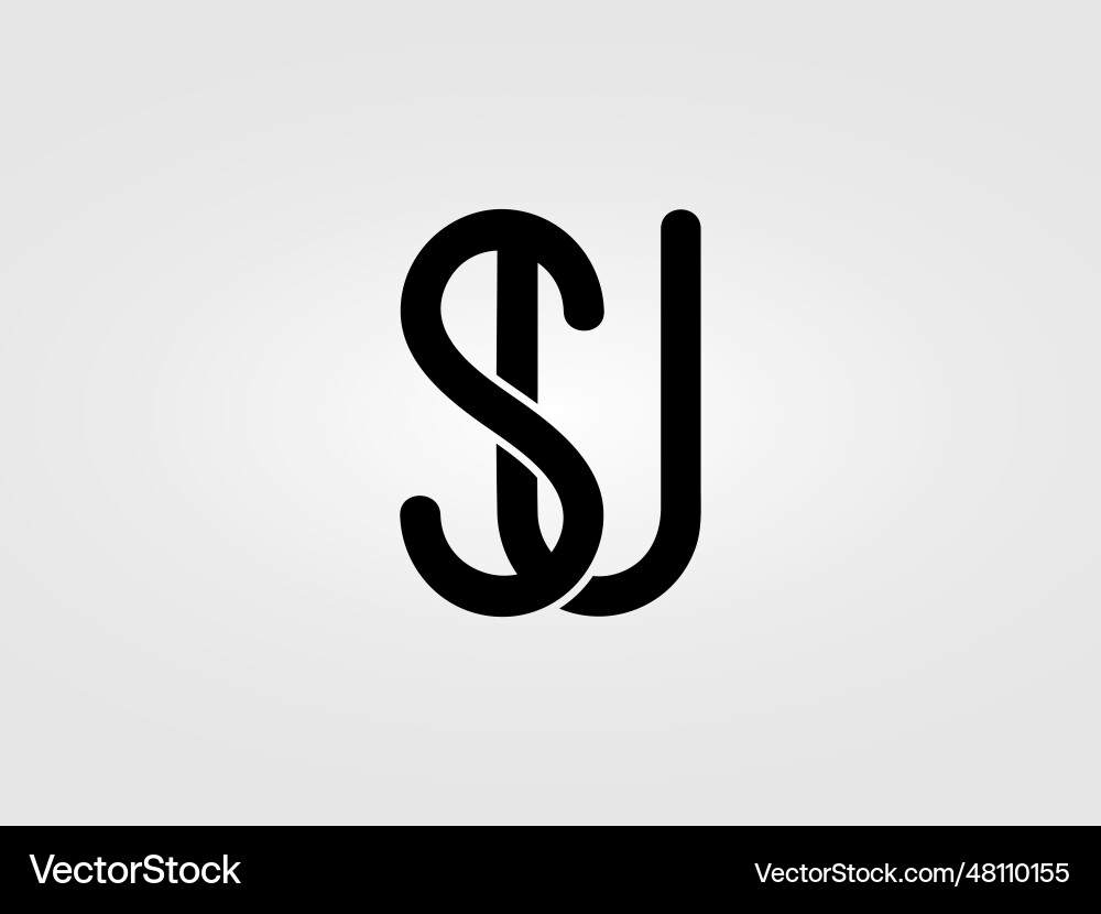 Initial su letter logo design template monogram Vector Image