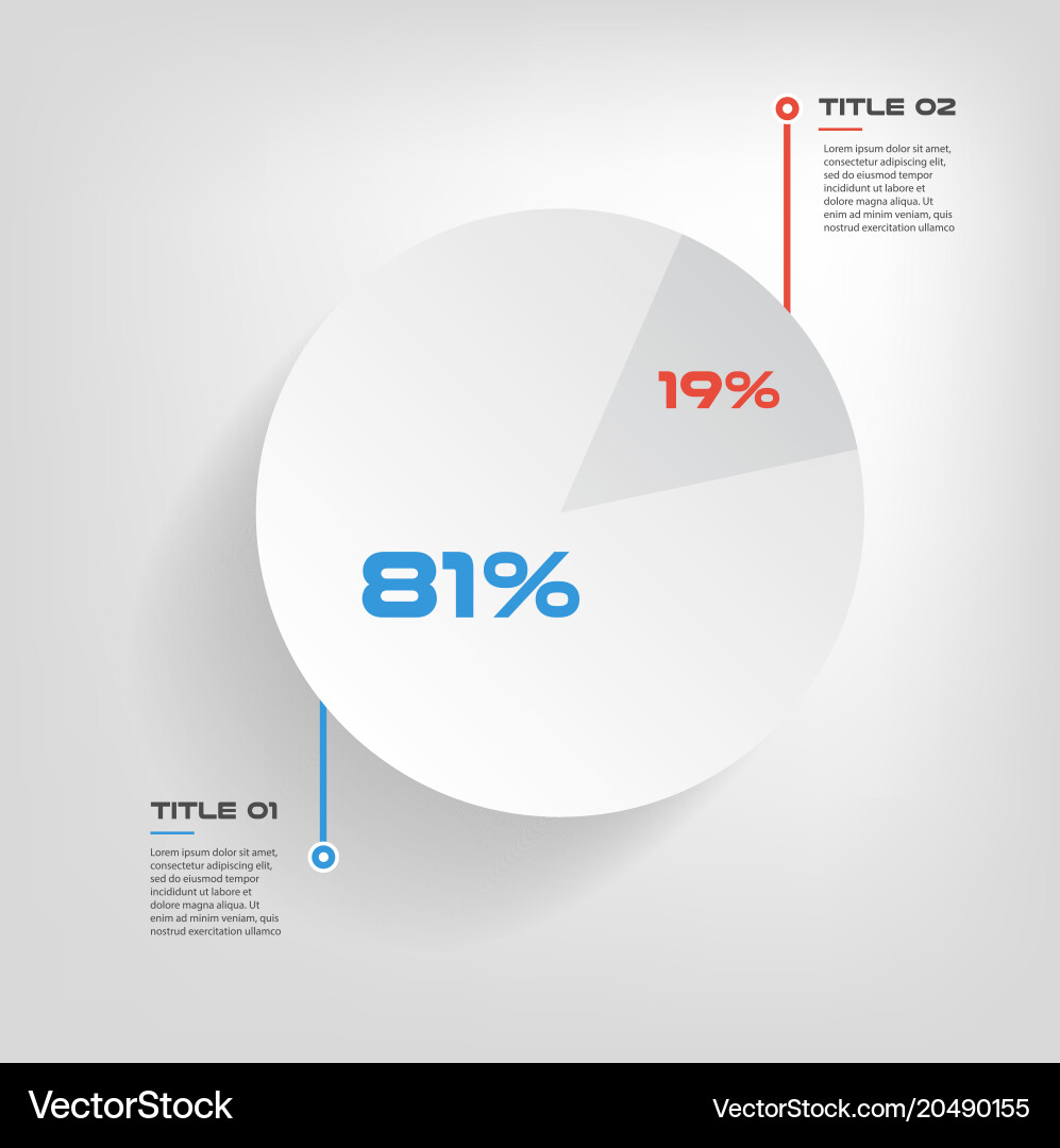 Pie chart infographic design and marketing Vector Image