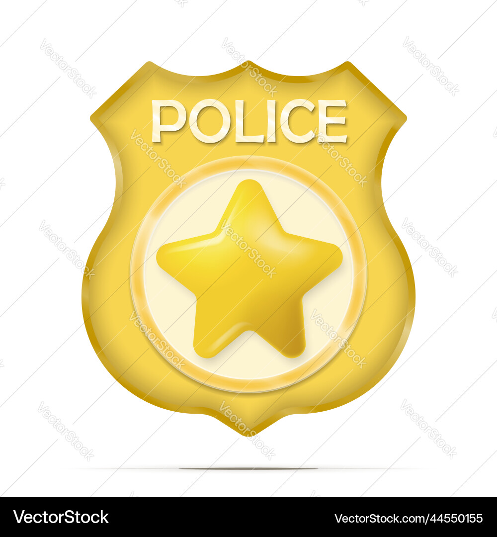 Police badge eps Royalty Free Vector Image - VectorStock