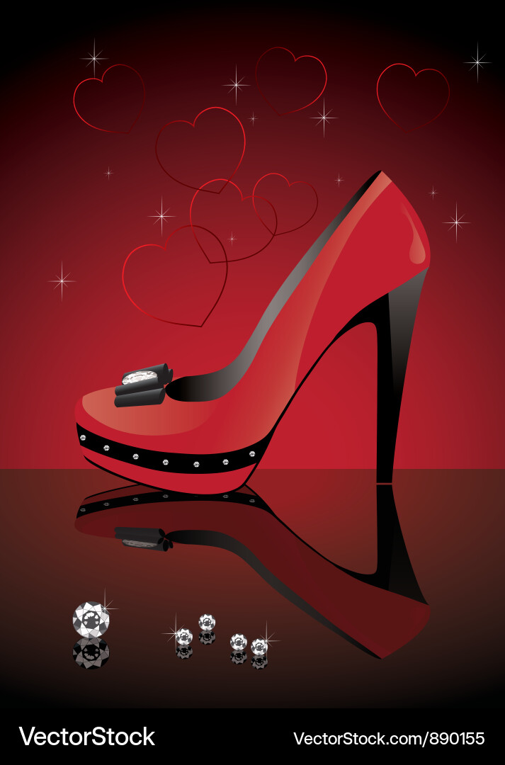 Red shoe Royalty Free Vector Image - VectorStock