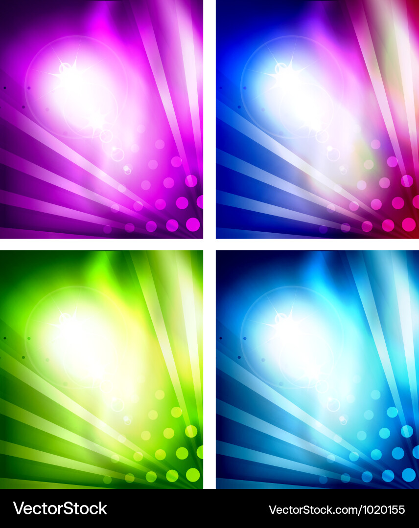 Set of shiny backgrounds Royalty Free Vector Image