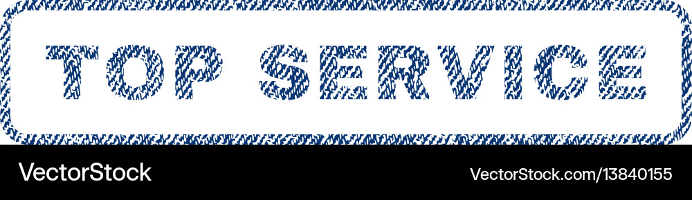 Top service textile stamp Royalty Free Vector Image