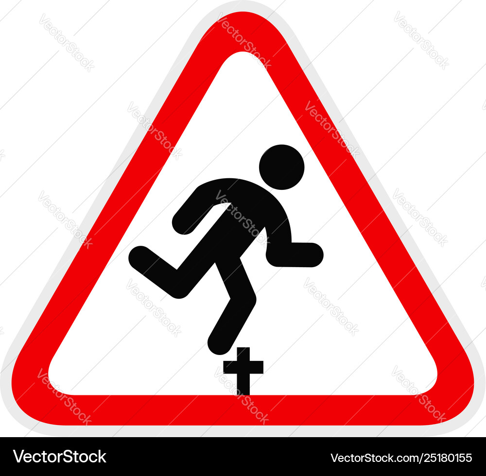 Triangular yellow warning hazard symbol Royalty Free Vector