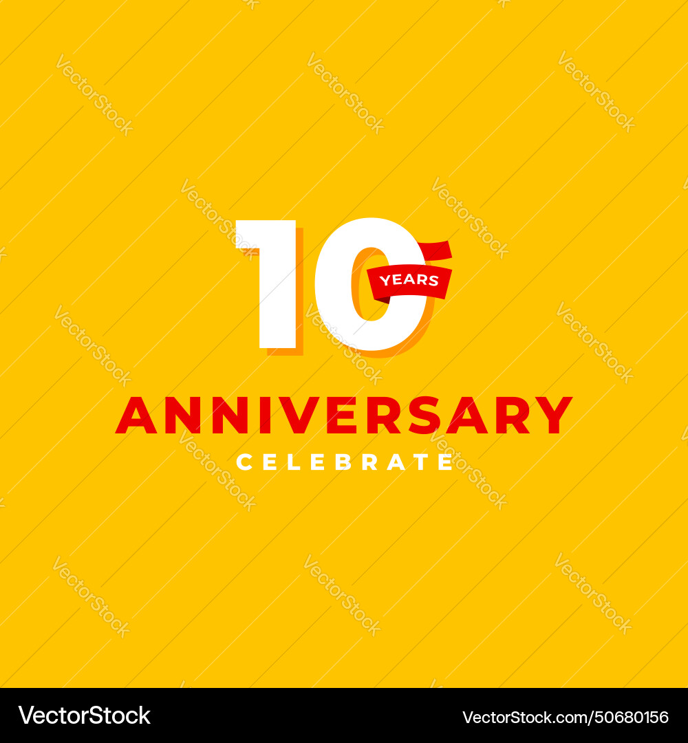 Anniversary number design for greeting celebrate Vector Image