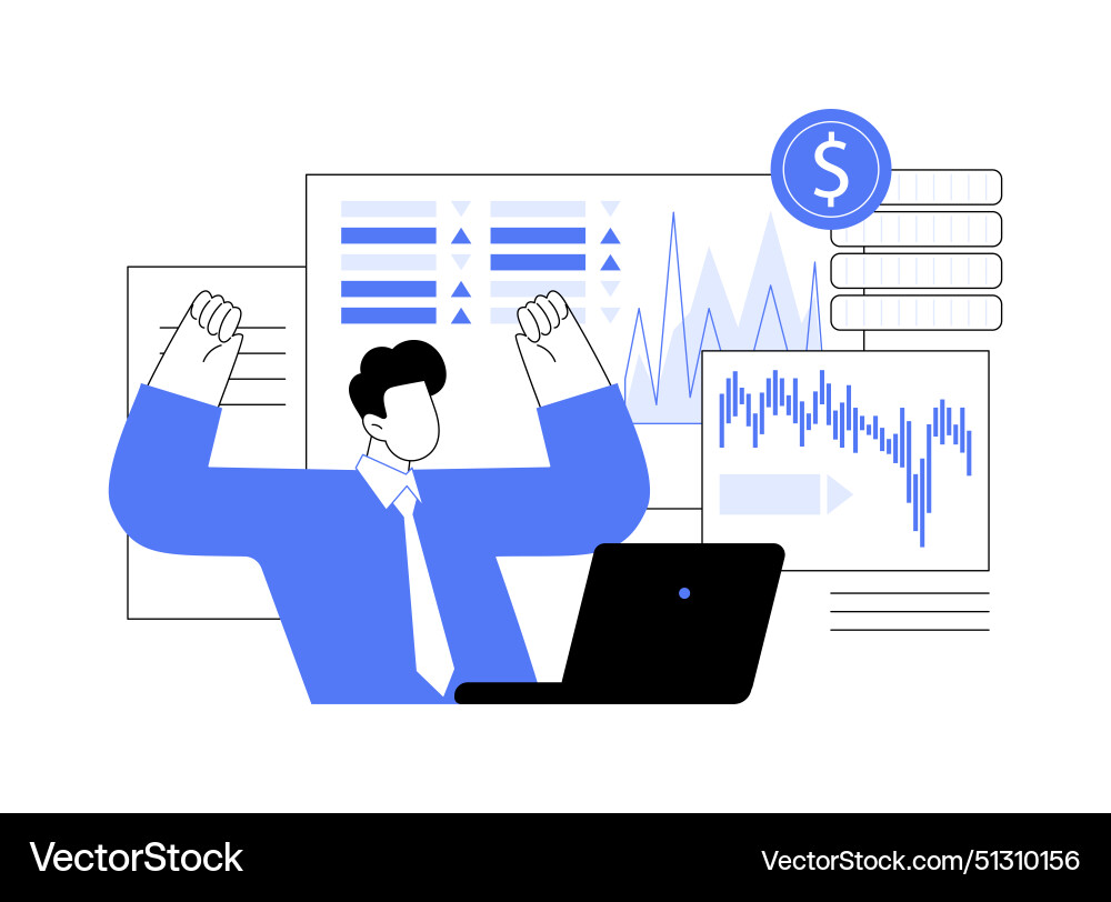 Big profit isolated cartoon Royalty Free Vector Image