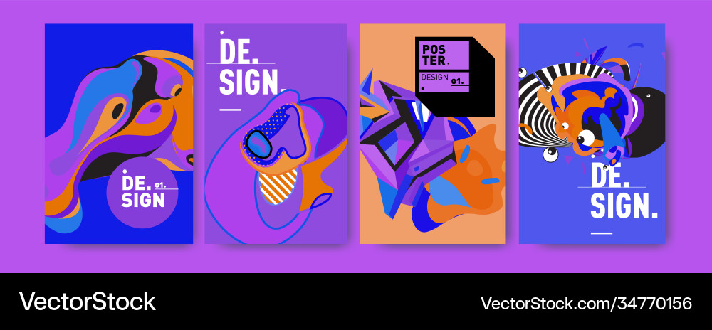 Cover and poster design template for magazine Vector Image