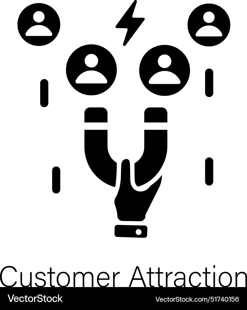 Customer attraction Royalty Free Vector Image - VectorStock