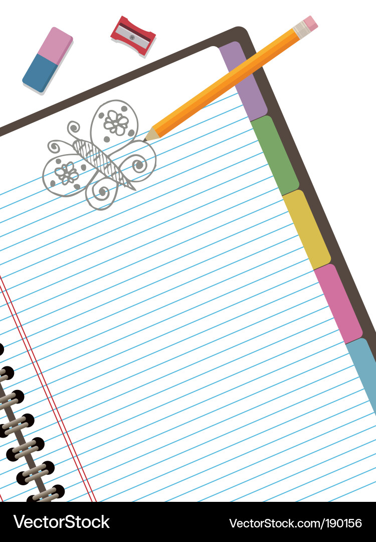 Doodle notebook Royalty Free Vector Image - VectorStock