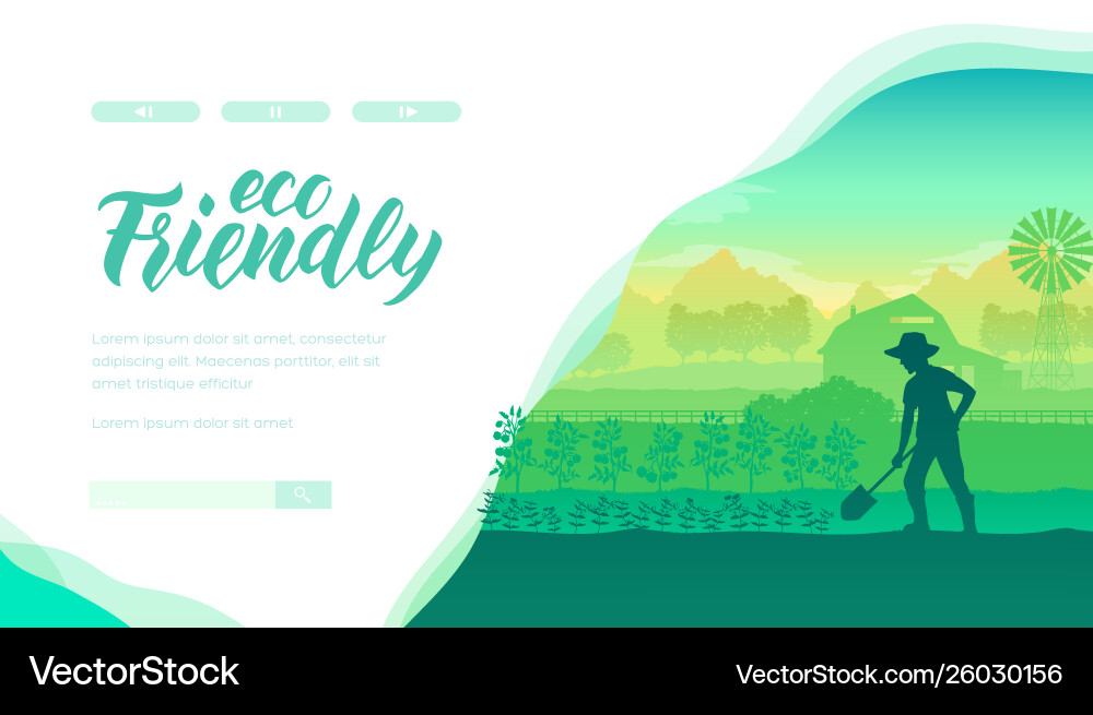 Farmer Harvesting Crops - Eco Friendly Royalty Free Vector